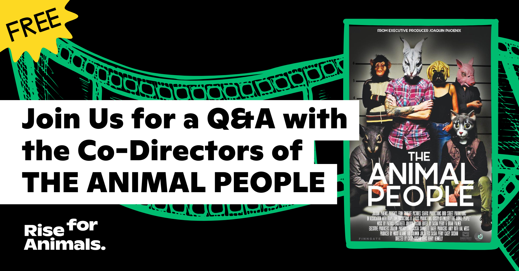 Join Us: Free Q&A with Co-Directors of THE ANIMAL PEOPLE – Rise for Animals